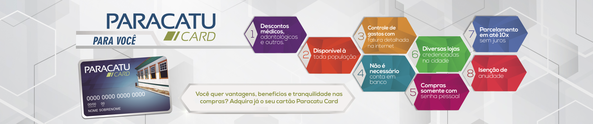 Paracatu Card | O cartão que você conhece, agora com mais vantagens!